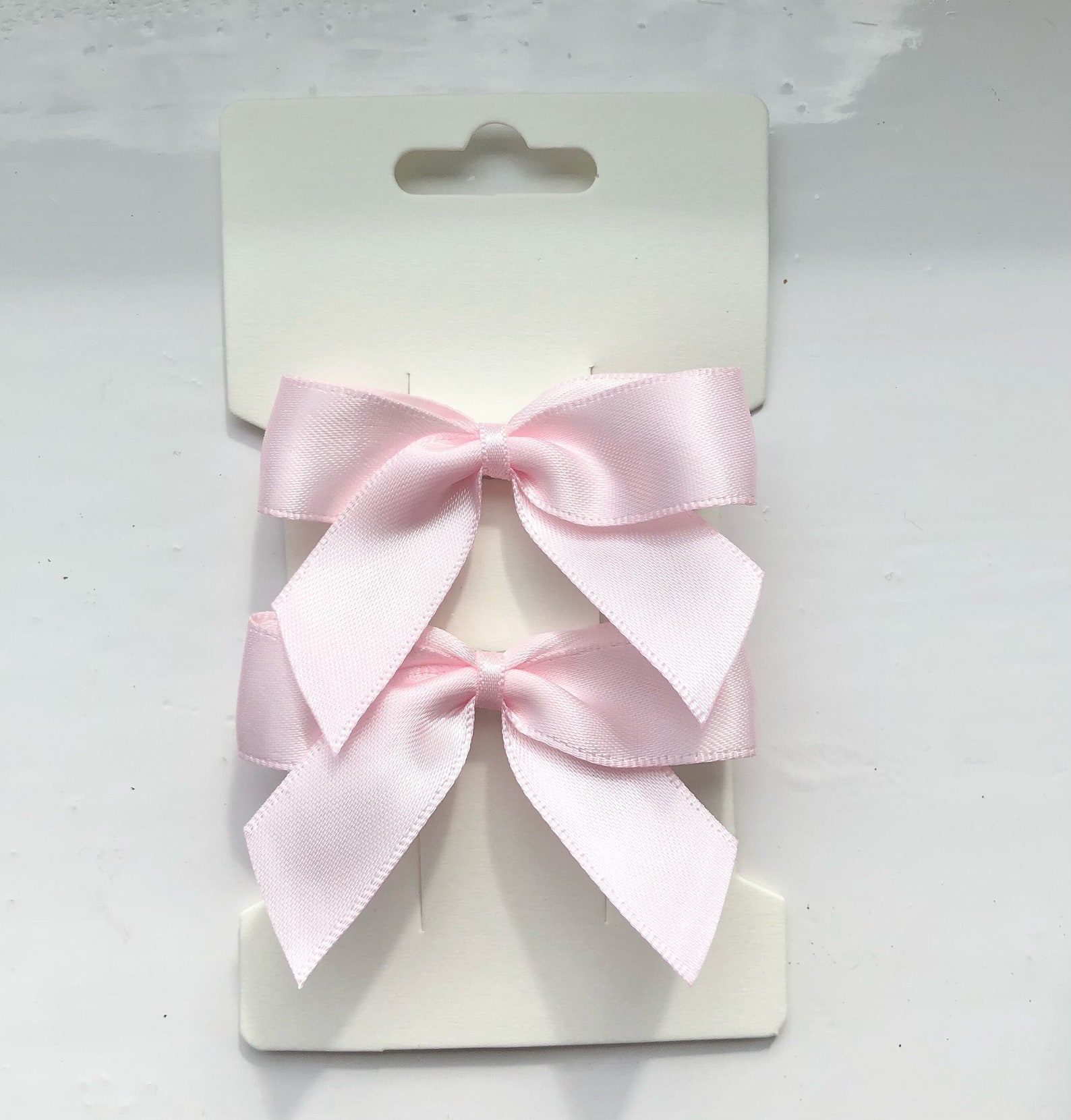 Pale Pink Bow Hair Clips - Etsy UK