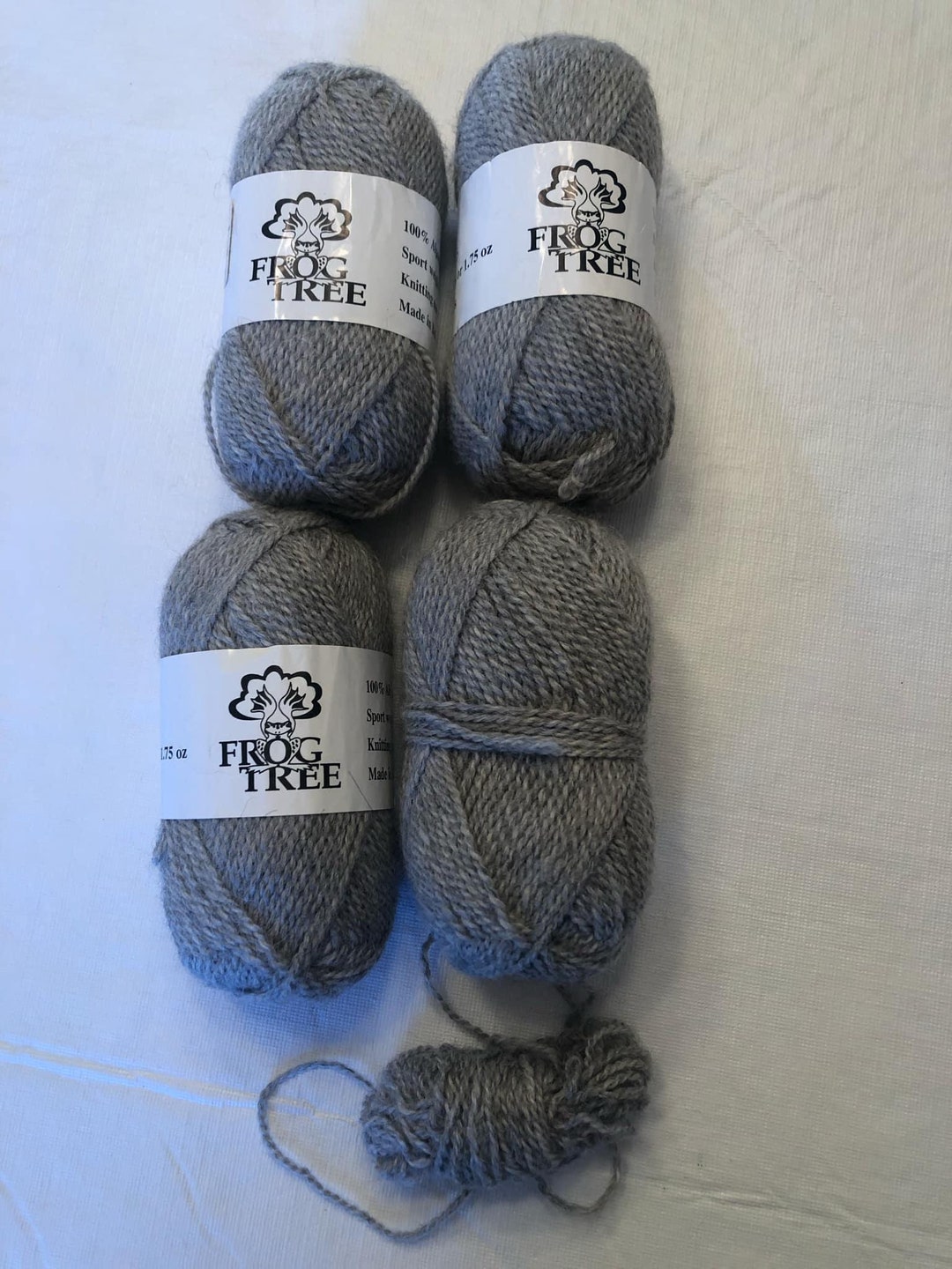 Frog Tree Yarns in Light Gray - Etsy