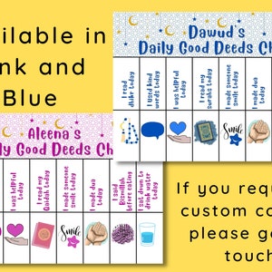 Good Deeds Chart | Daily Good Deeds Chart | Muslim Child Daily Routine ...