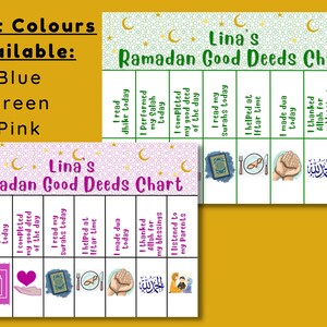 Personalised Ramadan Good Deeds Interactive Chart Laminated Chart - Etsy