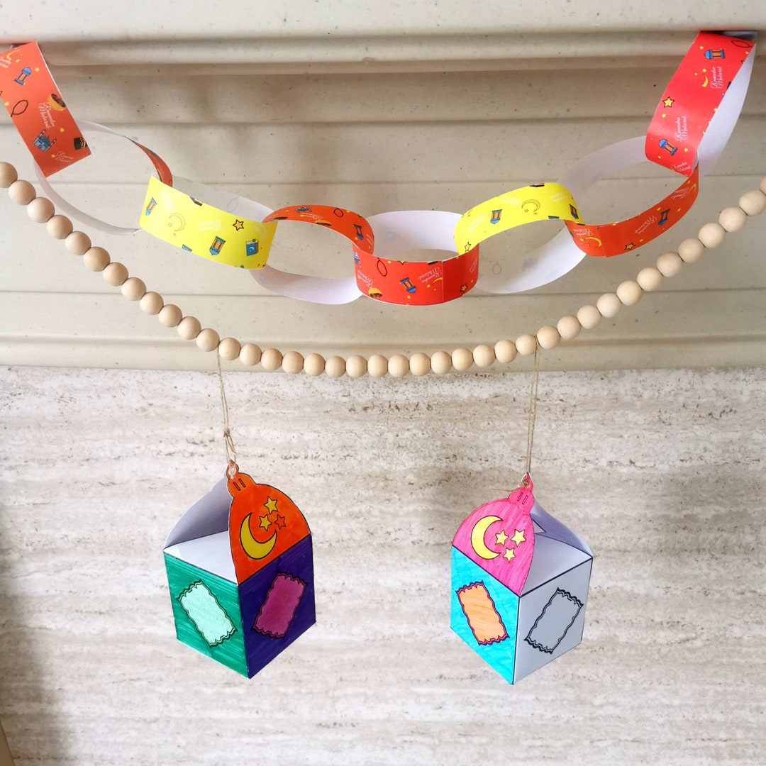 DIY Ramadan Paper Chain | Ramadan Paper Chain | Ramadan Crafts - Etsy