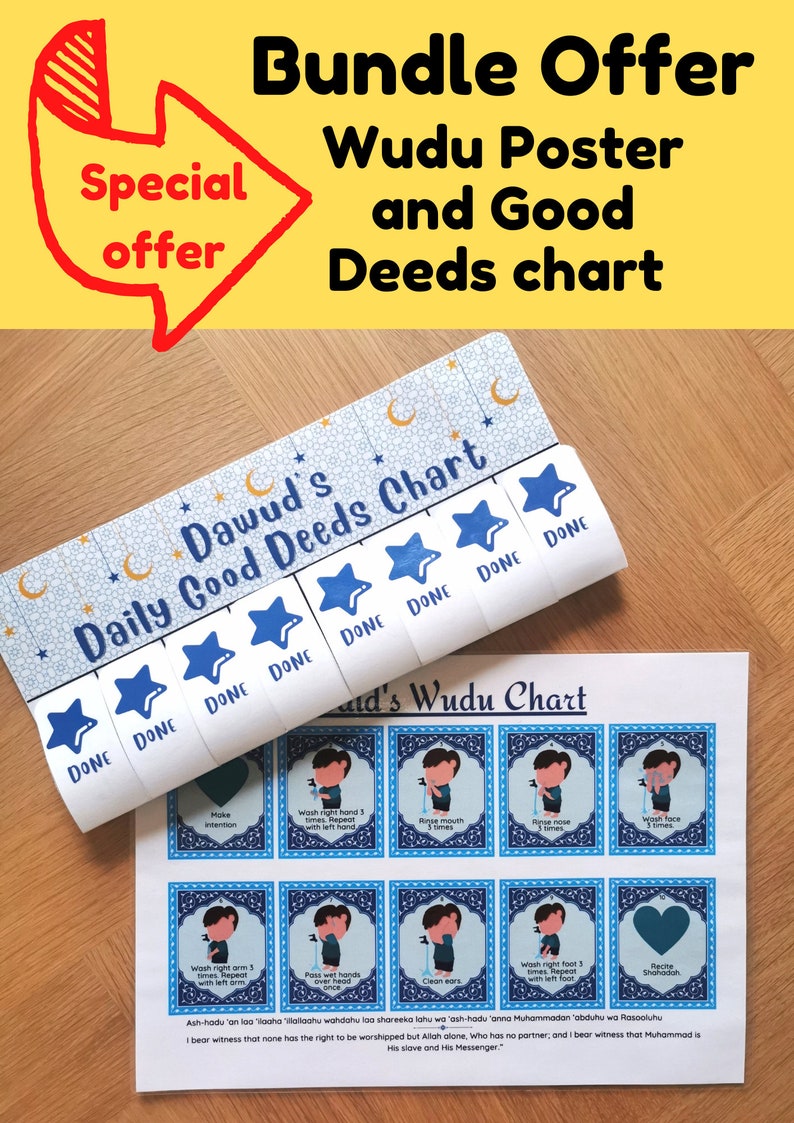 Good Deeds Chart Daily Good Deeds Chart Muslim Child Daily - Etsy UK