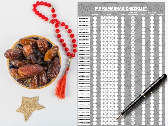 Ramadan Checklist With Surah Mulk Memorisation Challenge | Etsy