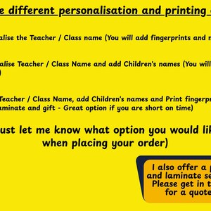 Hot Air Balloon Fingerprint Art Class Gift | End of Year Personalised ...