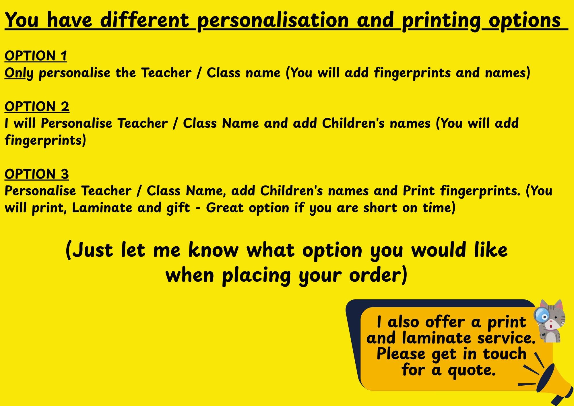String of Hearts Fingerprint Class Gift: Personalized Teacher Keepsake ...