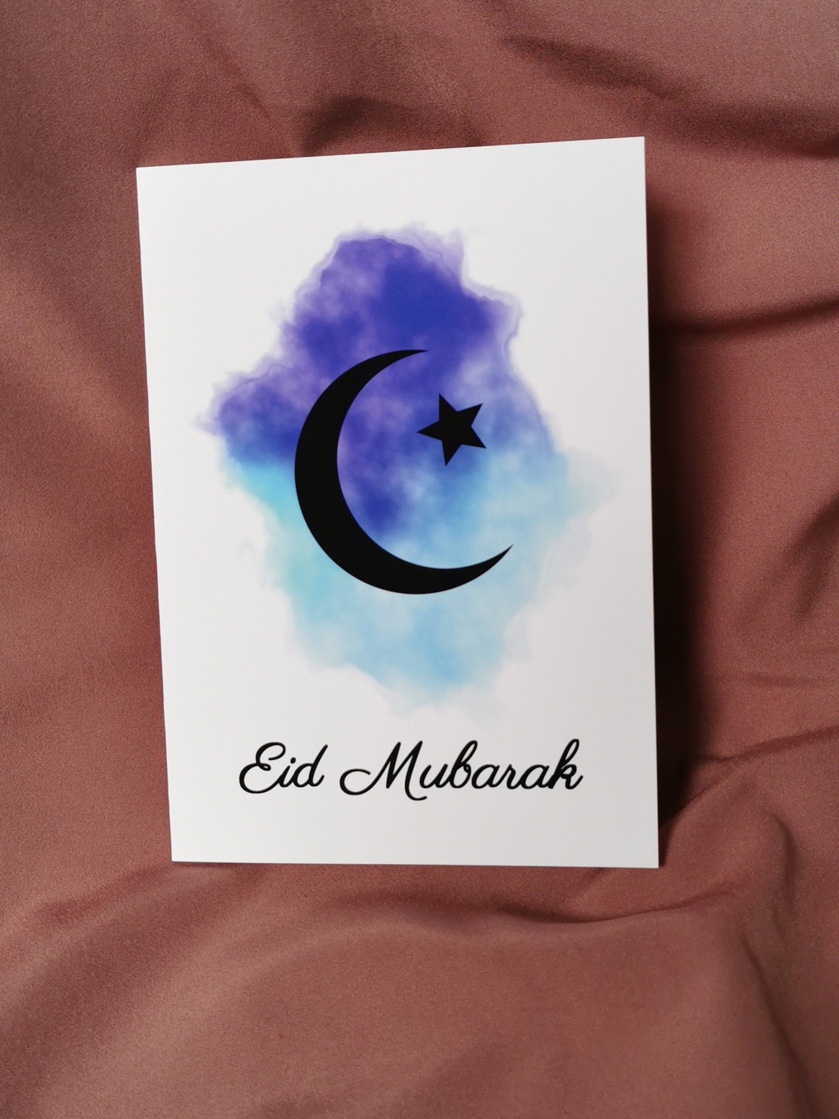 Water Colour Eid Cards Modern Eid Cards Silhouette Eid - Etsy UK
