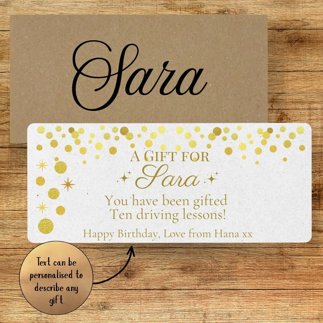 Personalized Gift Voucher: Luxury Card Stock With Custom Envelope - Etsy