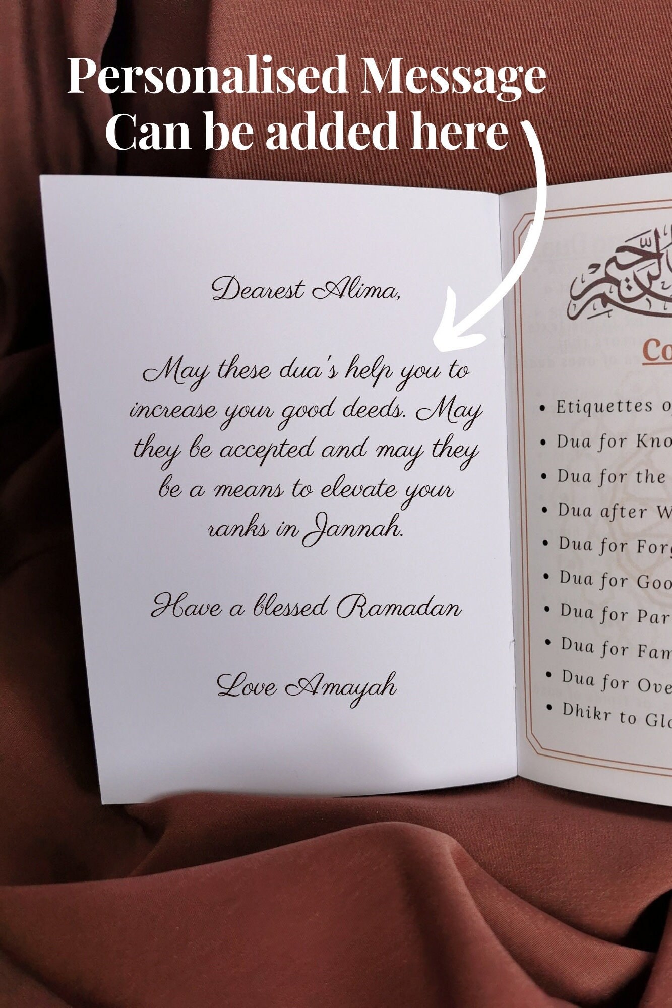 Personalised Small Daily Dua Book A6 Pocket Sized Dua Book - Etsy UK