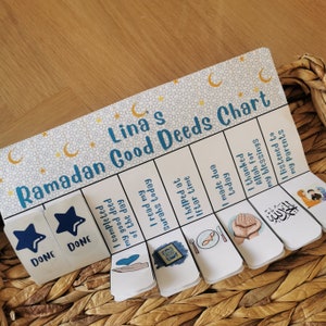 Personalised Ramadan Good Deeds Interactive Chart Laminated Chart - Etsy