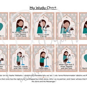 Wudu Chart Printable | Wudu SEQUENCING Activity INCLUDED | Boys Wudu ...