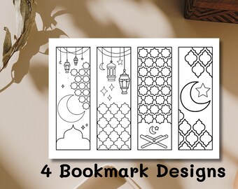 Ramadan Activities Printable Bookmarks for Kids to Color - Etsy