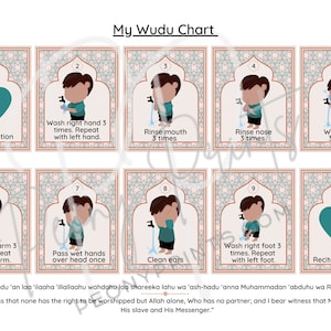 Wudu Chart Printable | Wudu SEQUENCING Activity INCLUDED | Boys Wudu ...