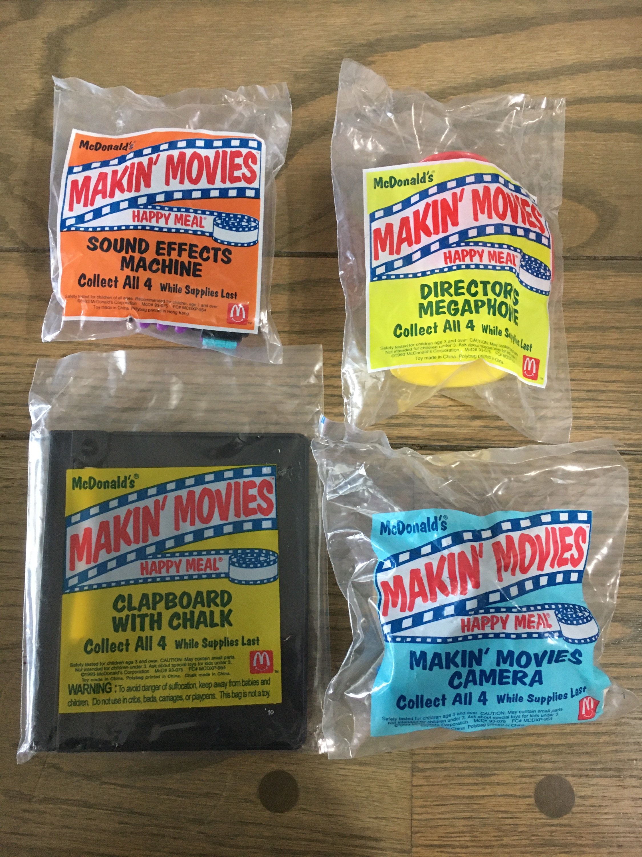 Making’ Movies Happy Meal Toys Complete Set of 4, NIP, From1993. - Etsy