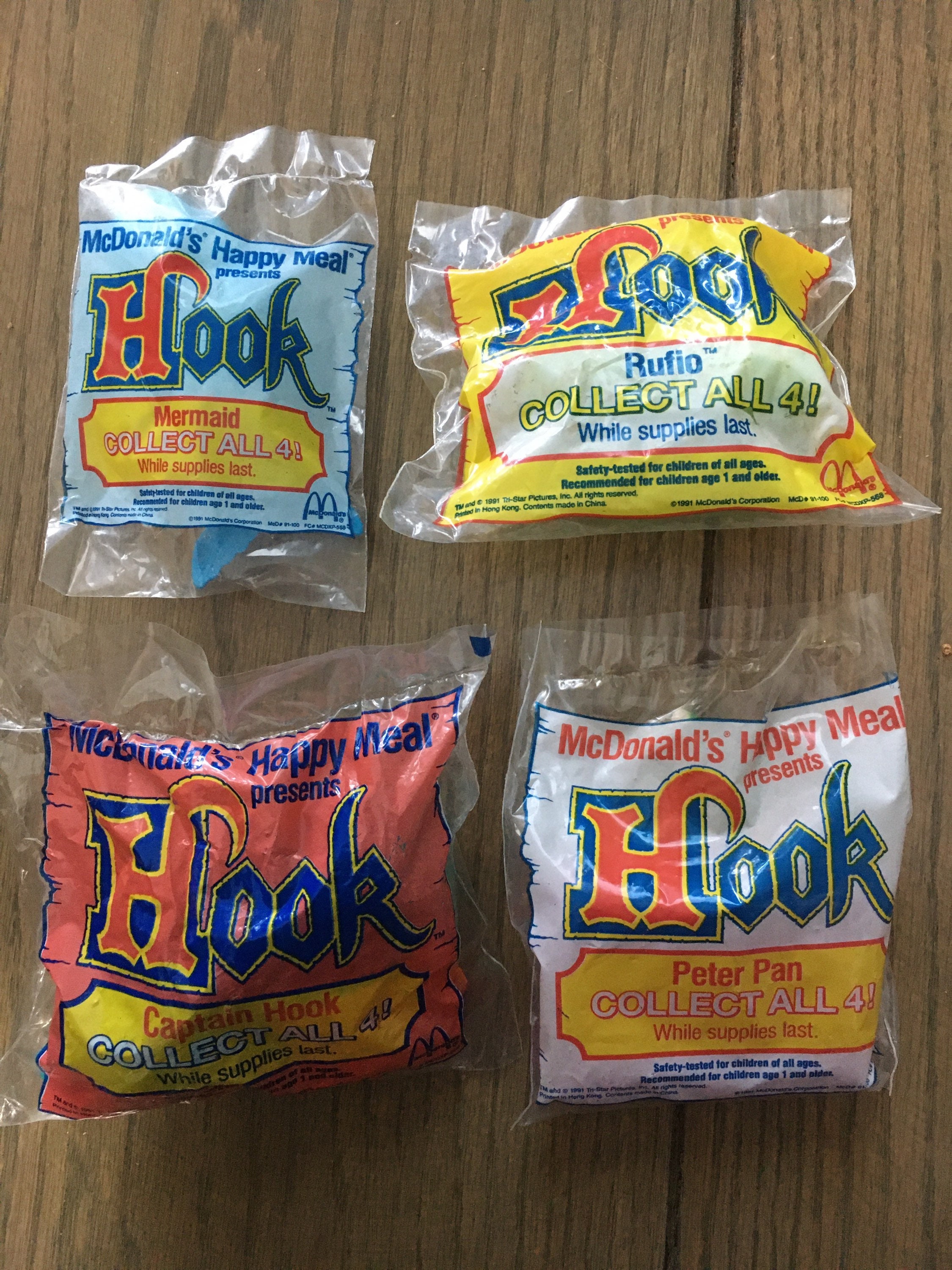 Vintage 1991 HOOK toys complete Series of 4 MIP. | Etsy