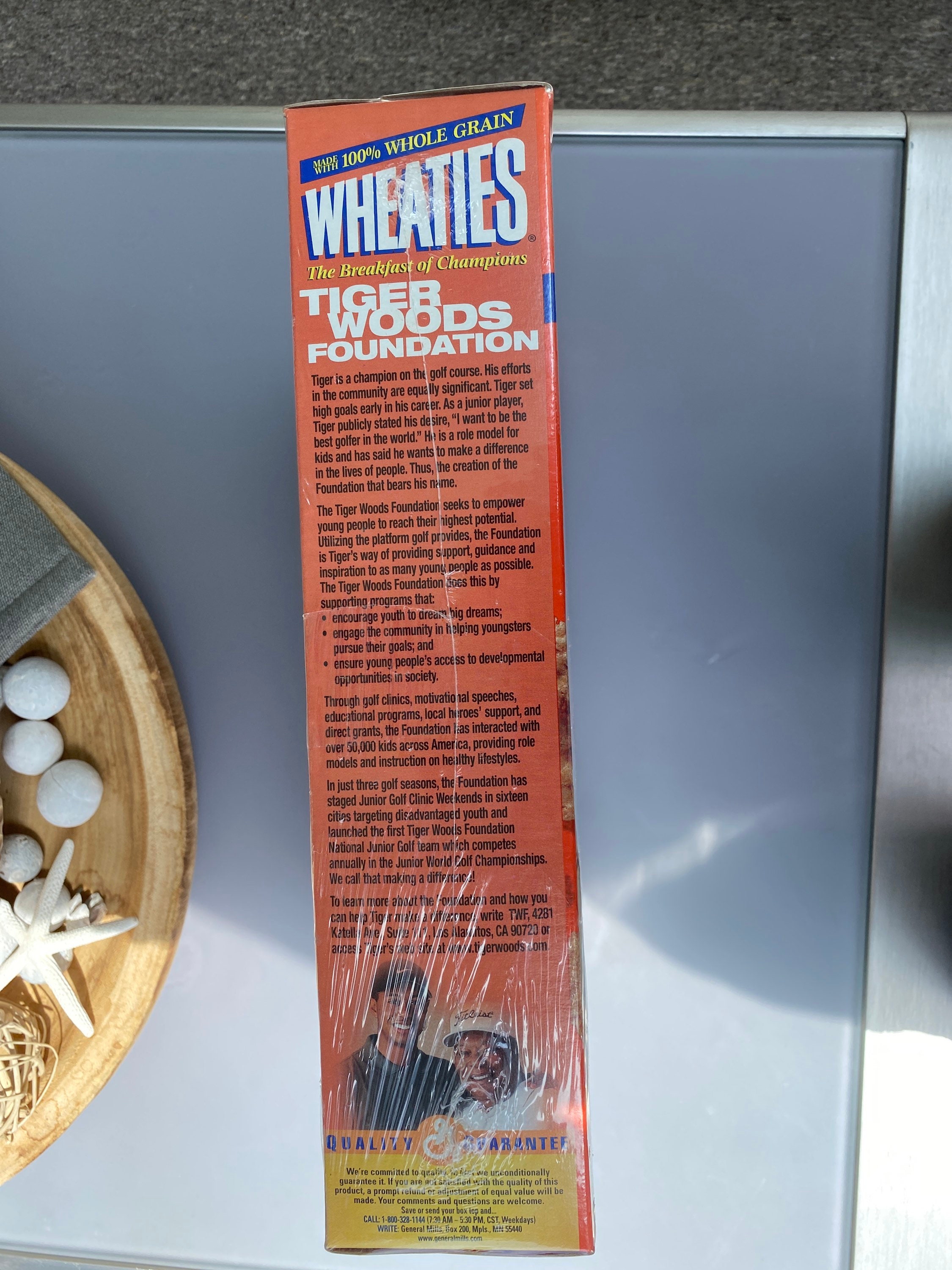 Wheaties , Tiger Woods Box, Unopened,cereal Box 2001 - Etsy