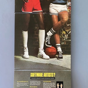 Julius Erving and Larry Bird One-on-one EA Game 1984 Commodore 64 ...