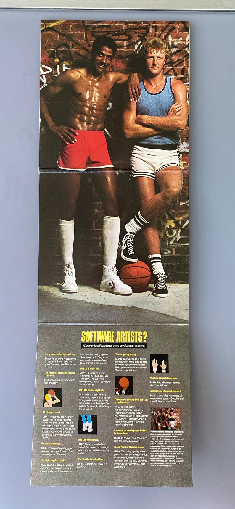 Julius Erving and Larry Bird One-on-one EA Game 1984 Commodore 64 ...