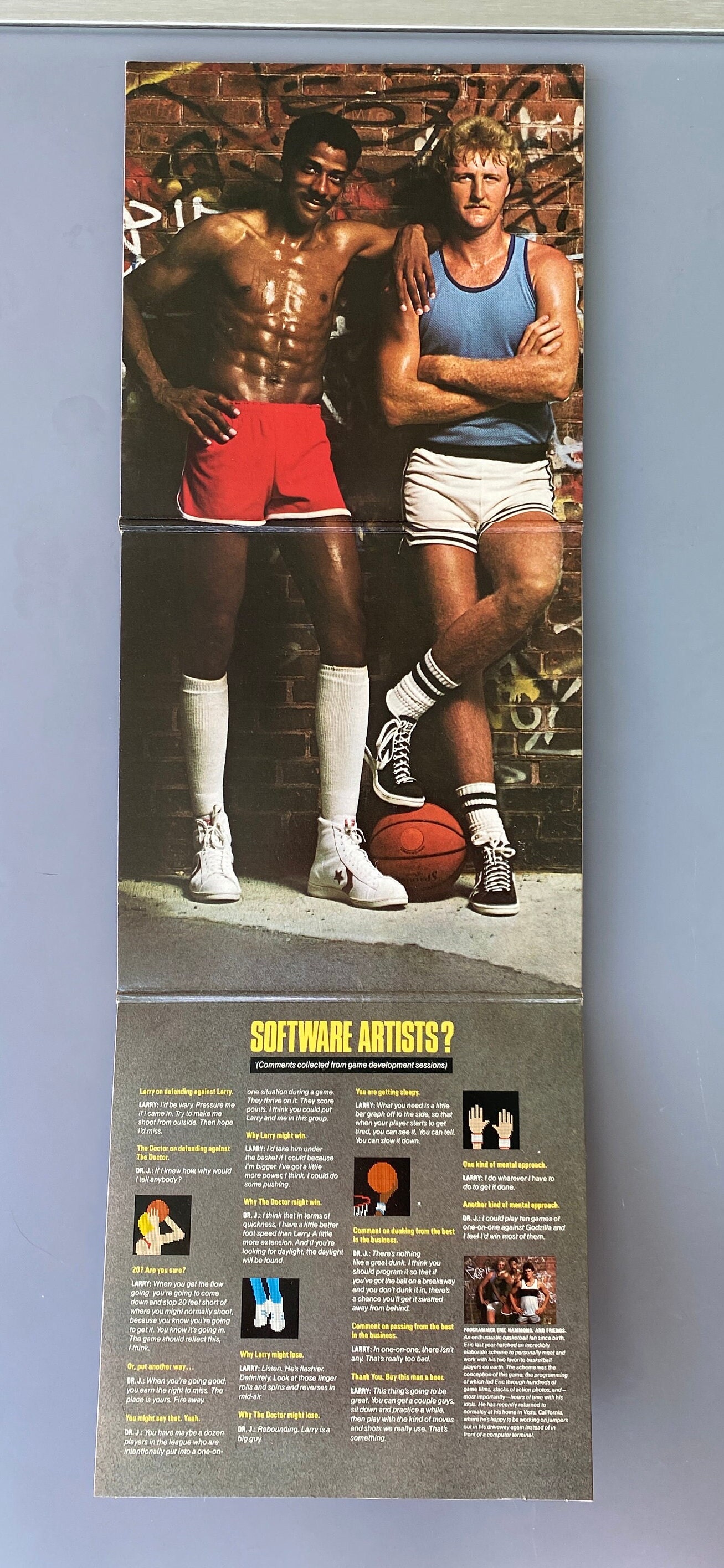 Julius Erving and Larry Bird One-on-one EA Game 1984 Commodore 64 ...