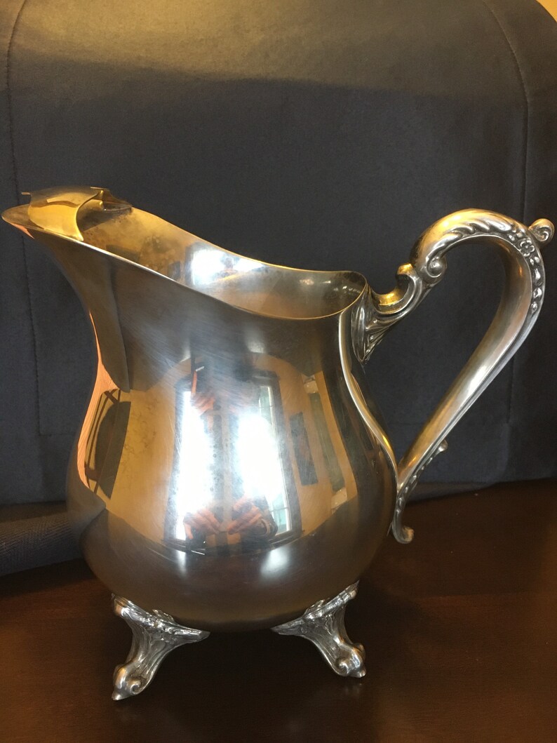 Silver Plated Water Pitcher - Etsy