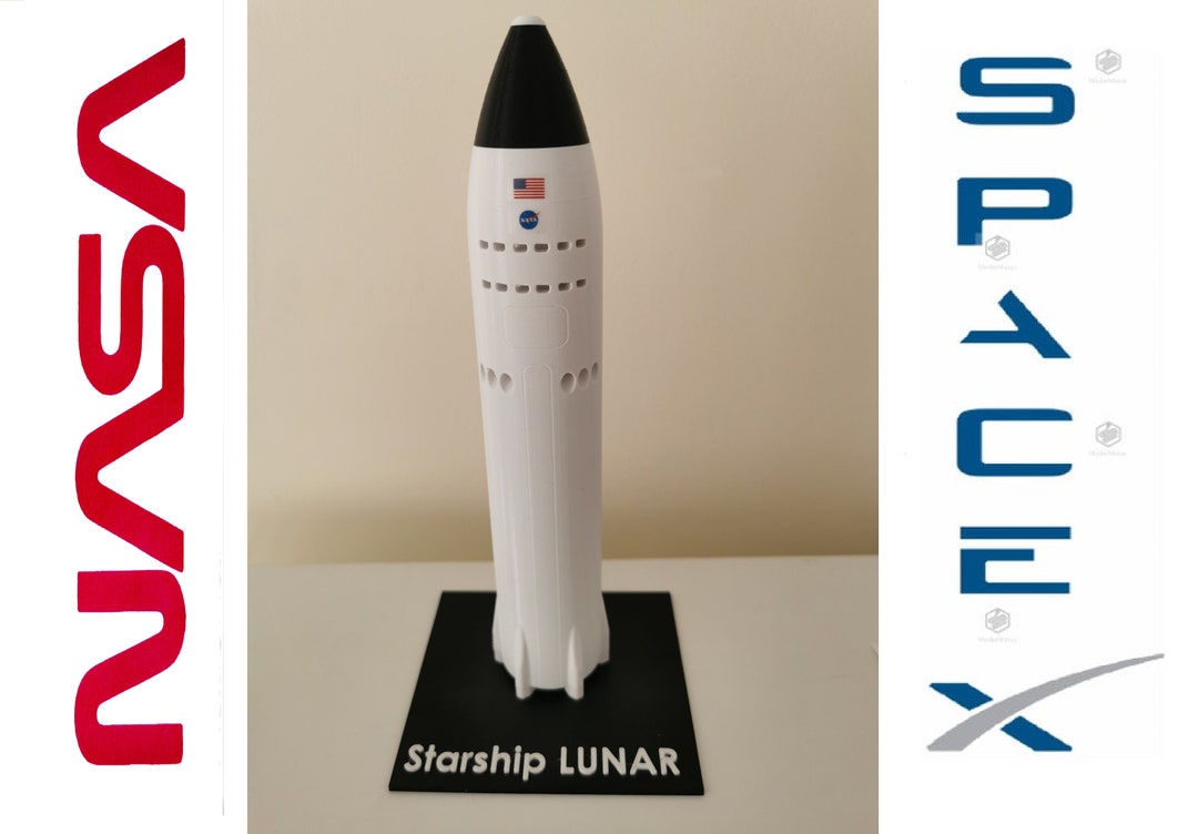 Spacex Starship Lunar Model Display Model Best Price Fast Shipping - Etsy