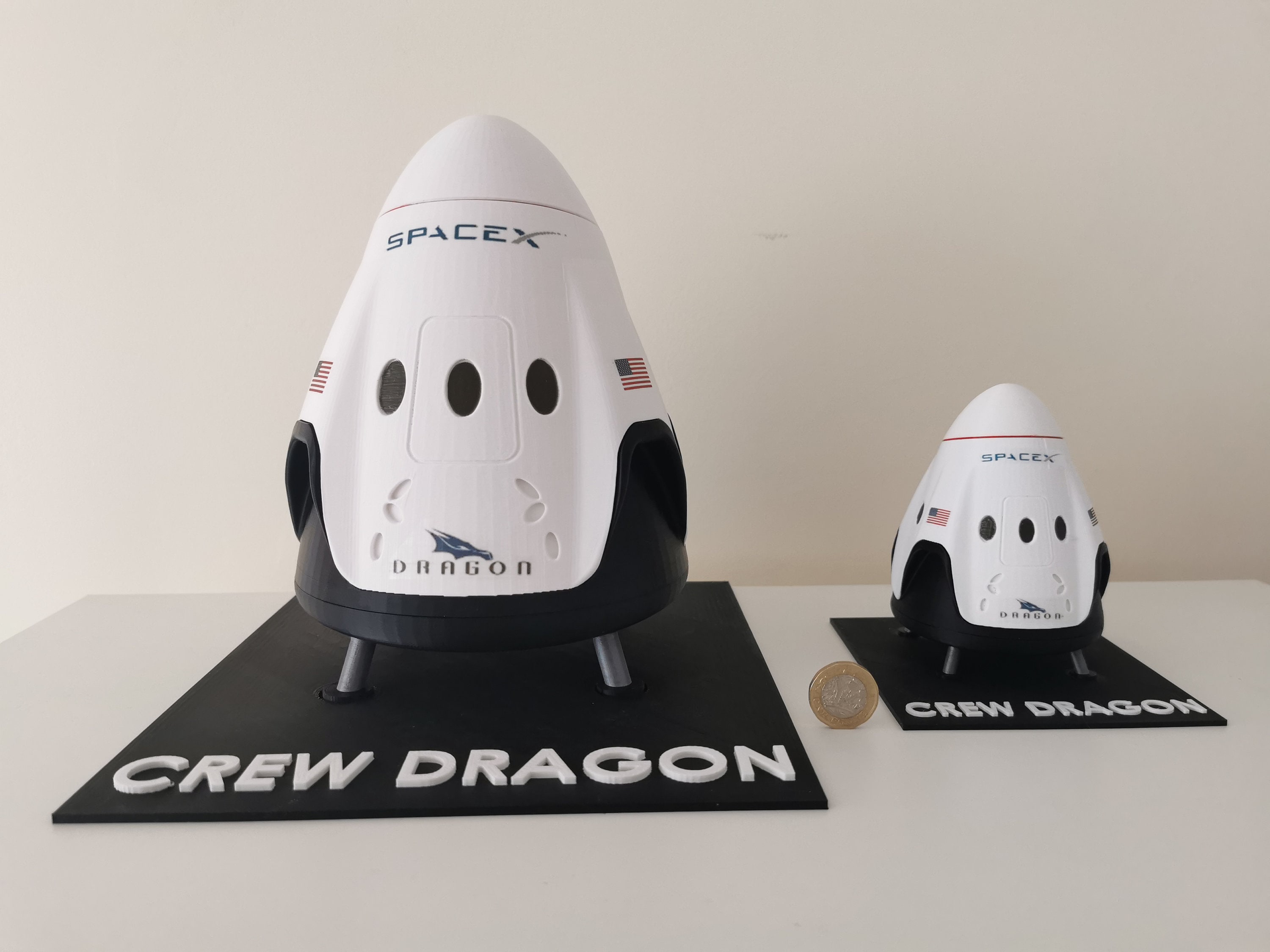 Spacex Falcon 9 Crew Dragon Capsule Display Rocket Nodel - Etsy UK