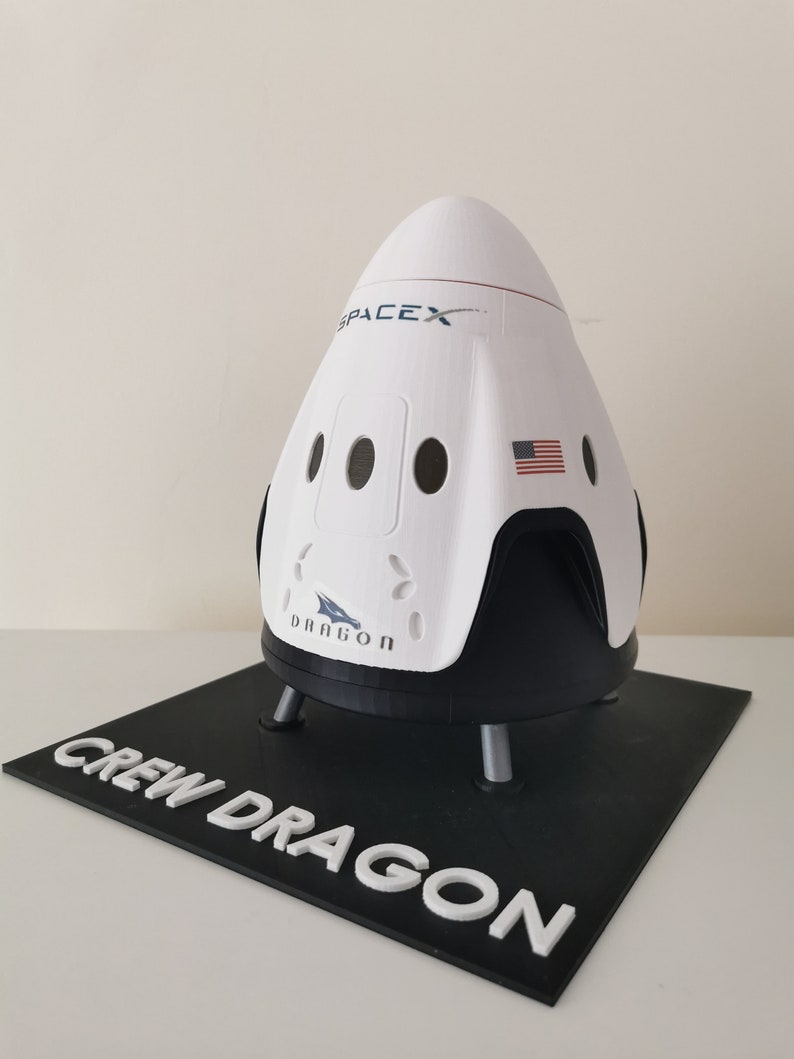 Spacex Falcon 9 Crew Dragon Capsule Display Rocket Nodel - Etsy UK