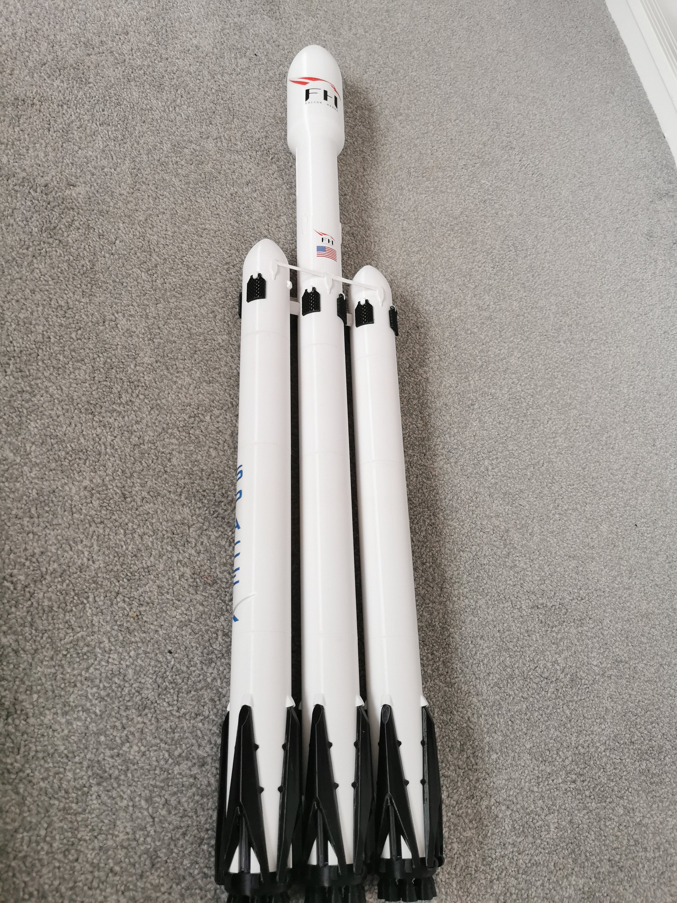 Spacex Falcon Heavy 1/76 Scale 84cm Display Rocket Model - Etsy