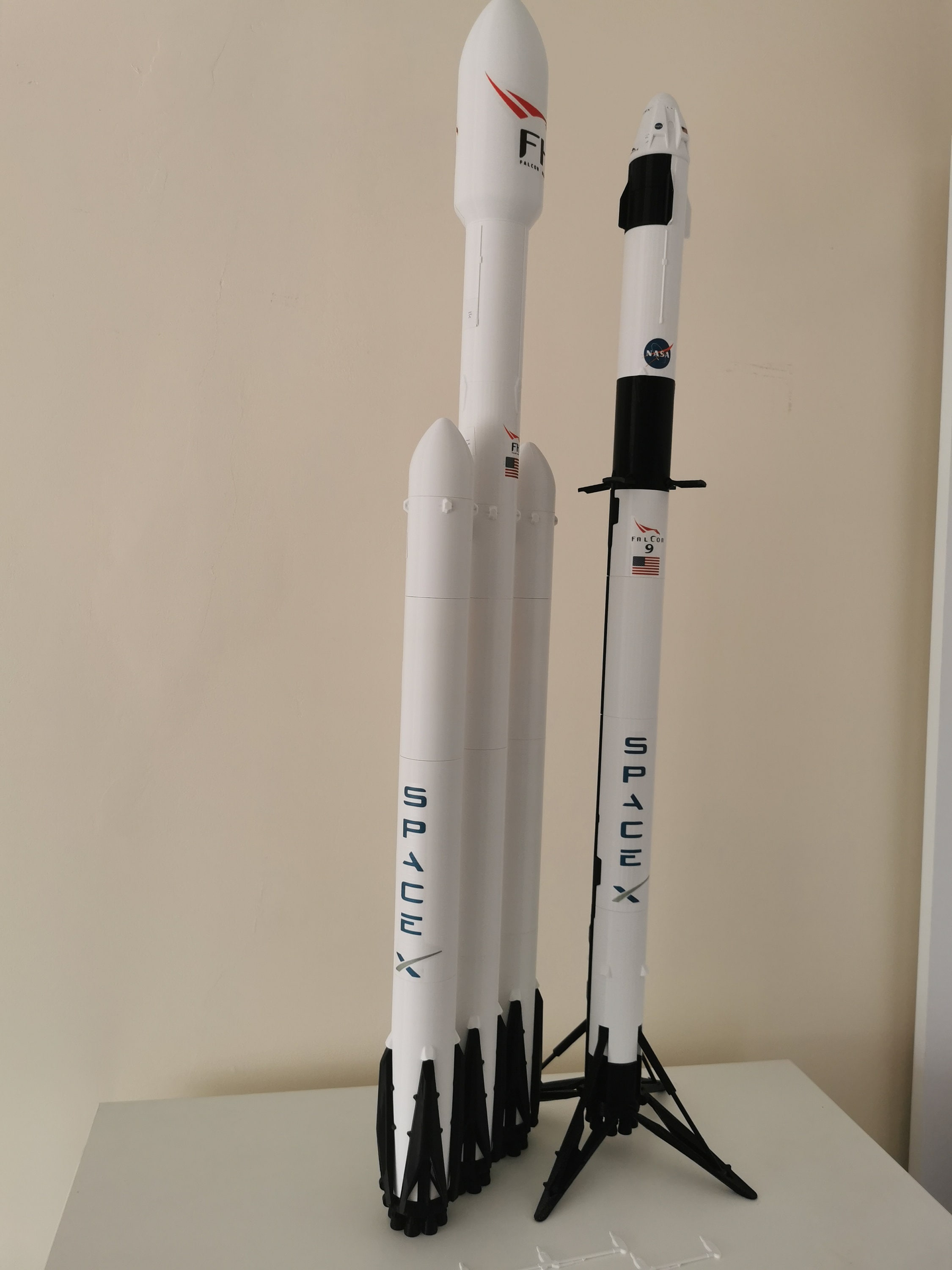 Spacex Falcon Heavy 1/76 Scale 84cm Display Rocket Model - Etsy