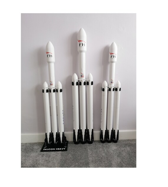 Spacex Falcon Heavy 1/76 Scale 84cm Display Rocket Model - Etsy