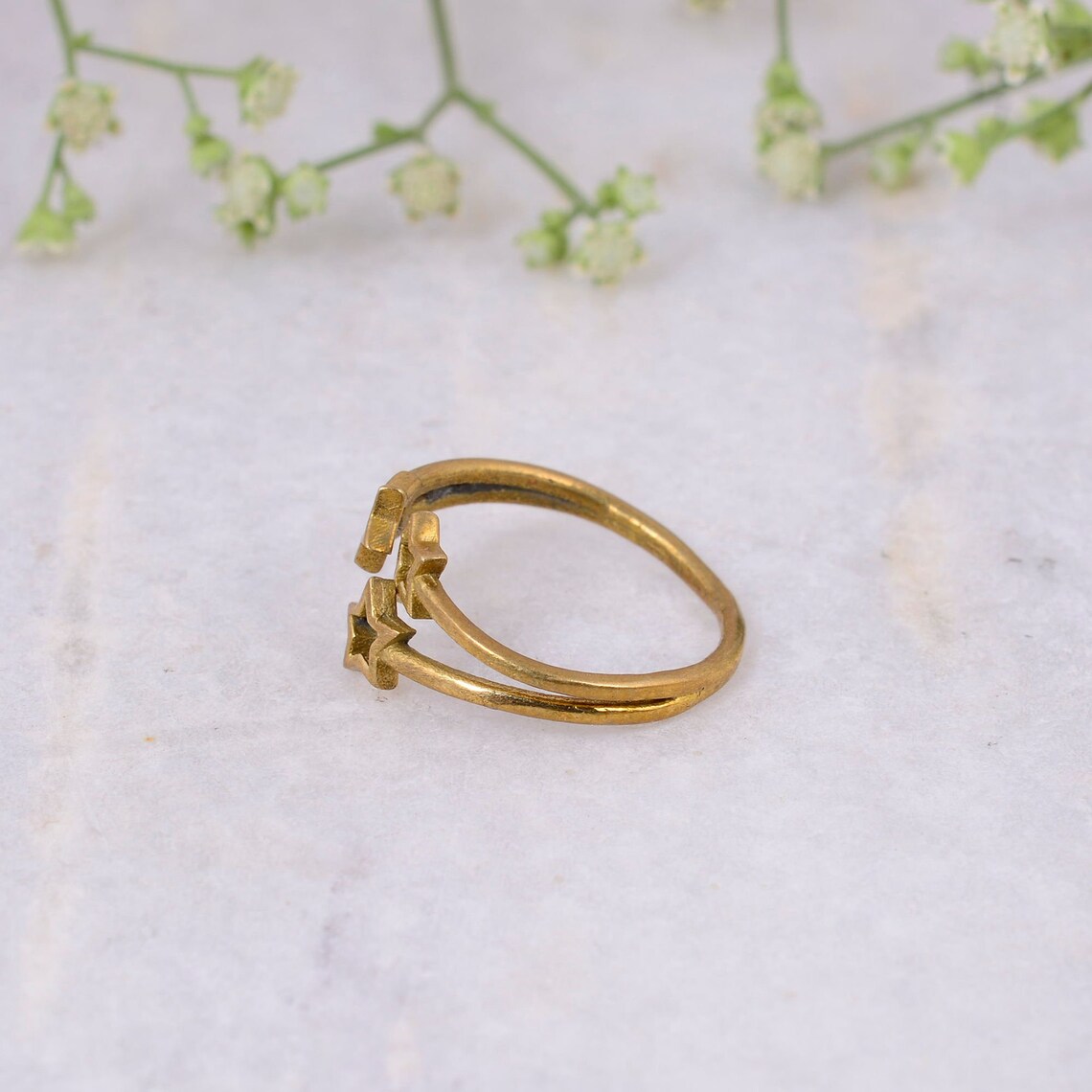 Open Star Ring Star Stacking Ring Minimalist Dainty Delicate | Etsy