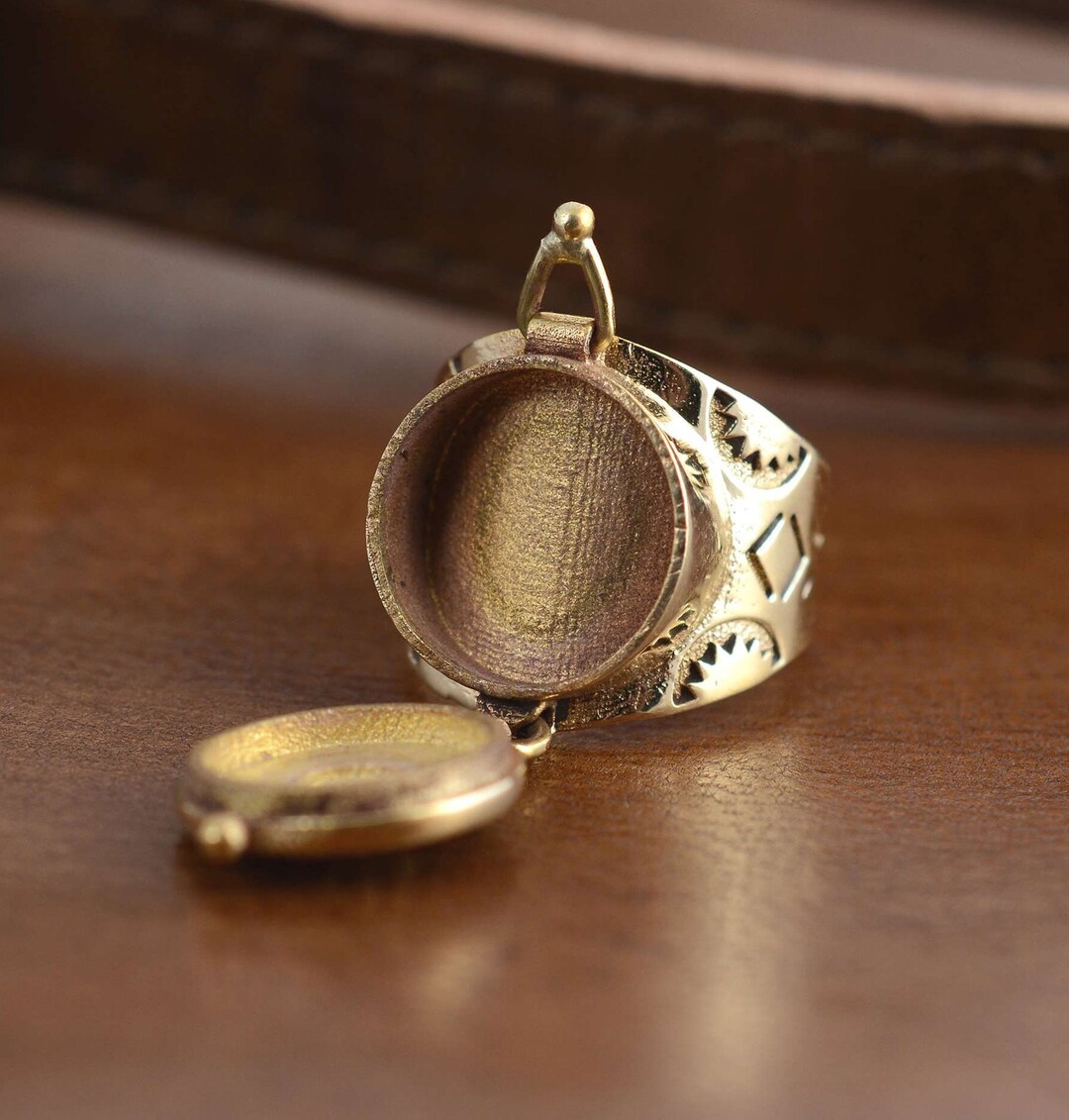 Secret Poison Ring, Gold Plated Poison Ring, Unique Poison Ring, Secret ...