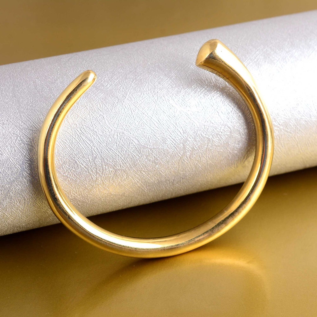 Brass Cuff Rustic Solid Brass Bracelet, Brass Boho Jewelry - Etsy