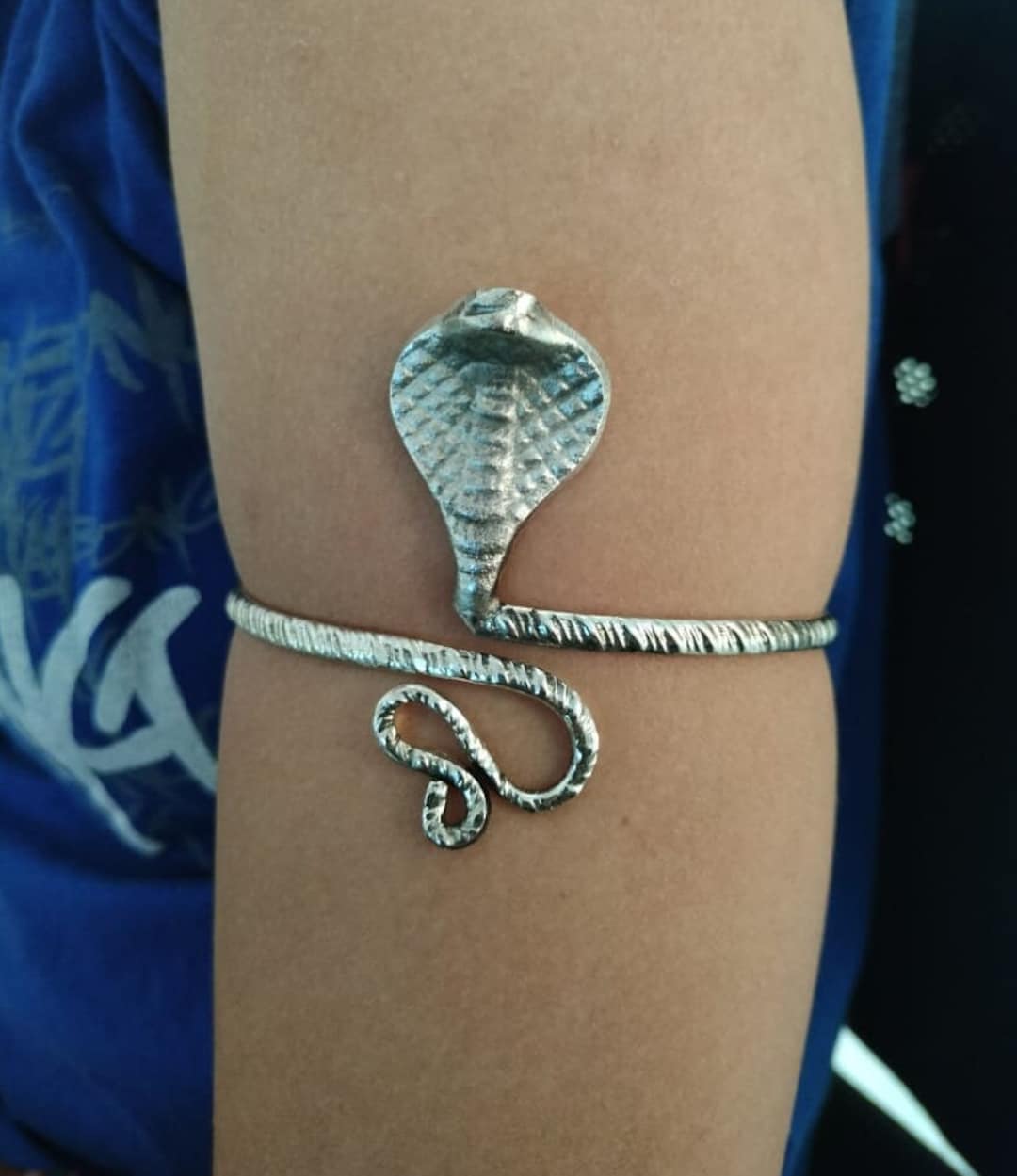 Silver Plated Snake Arm Cuff Bracelet - Etsy