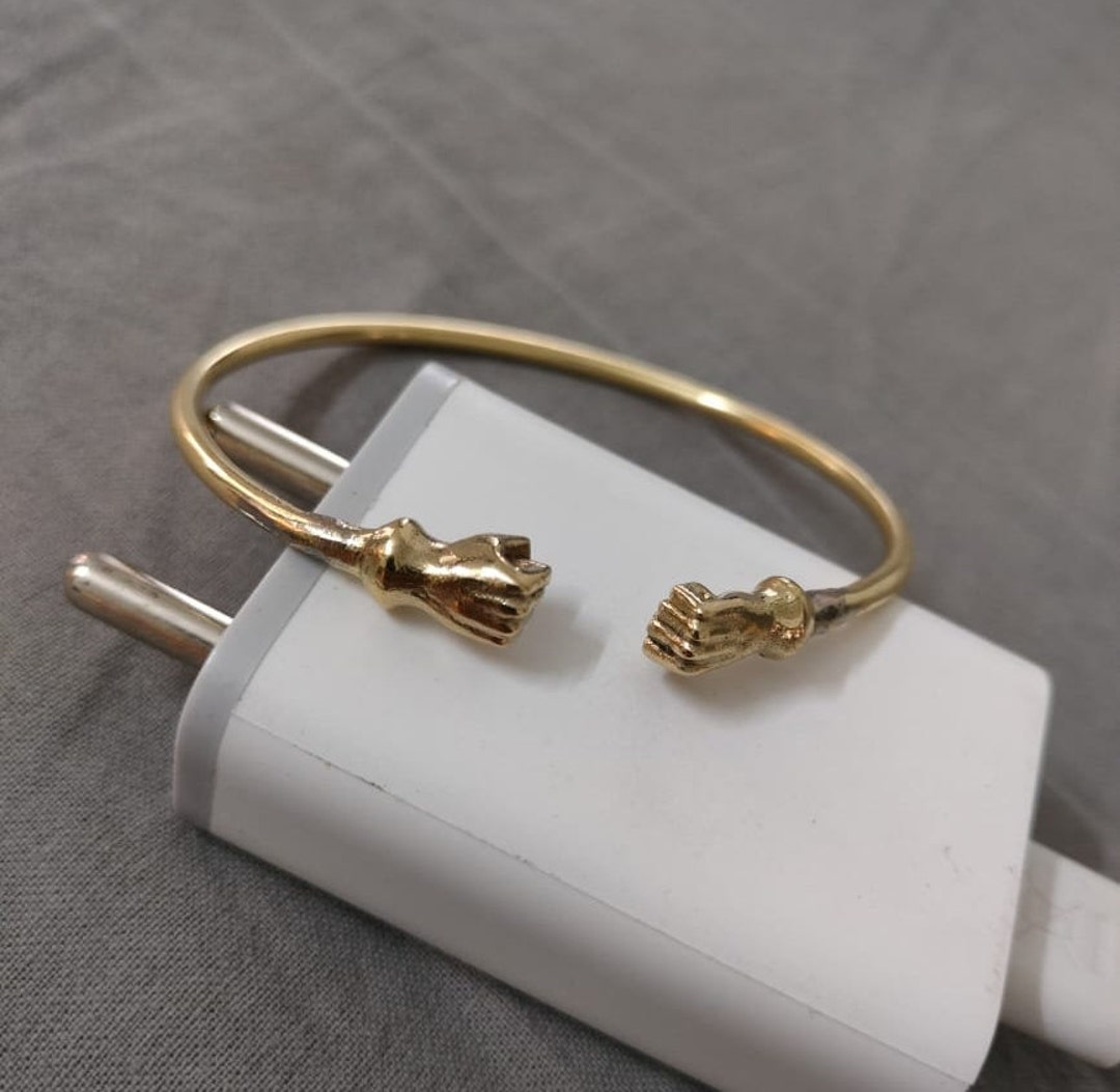 Brass Bangle Fist Style Bracelet, Bracelet With Fists - Etsy