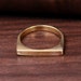 Square Ring, Stacking Ring, Modern Ring, Brass Geometric Ring, Square ...