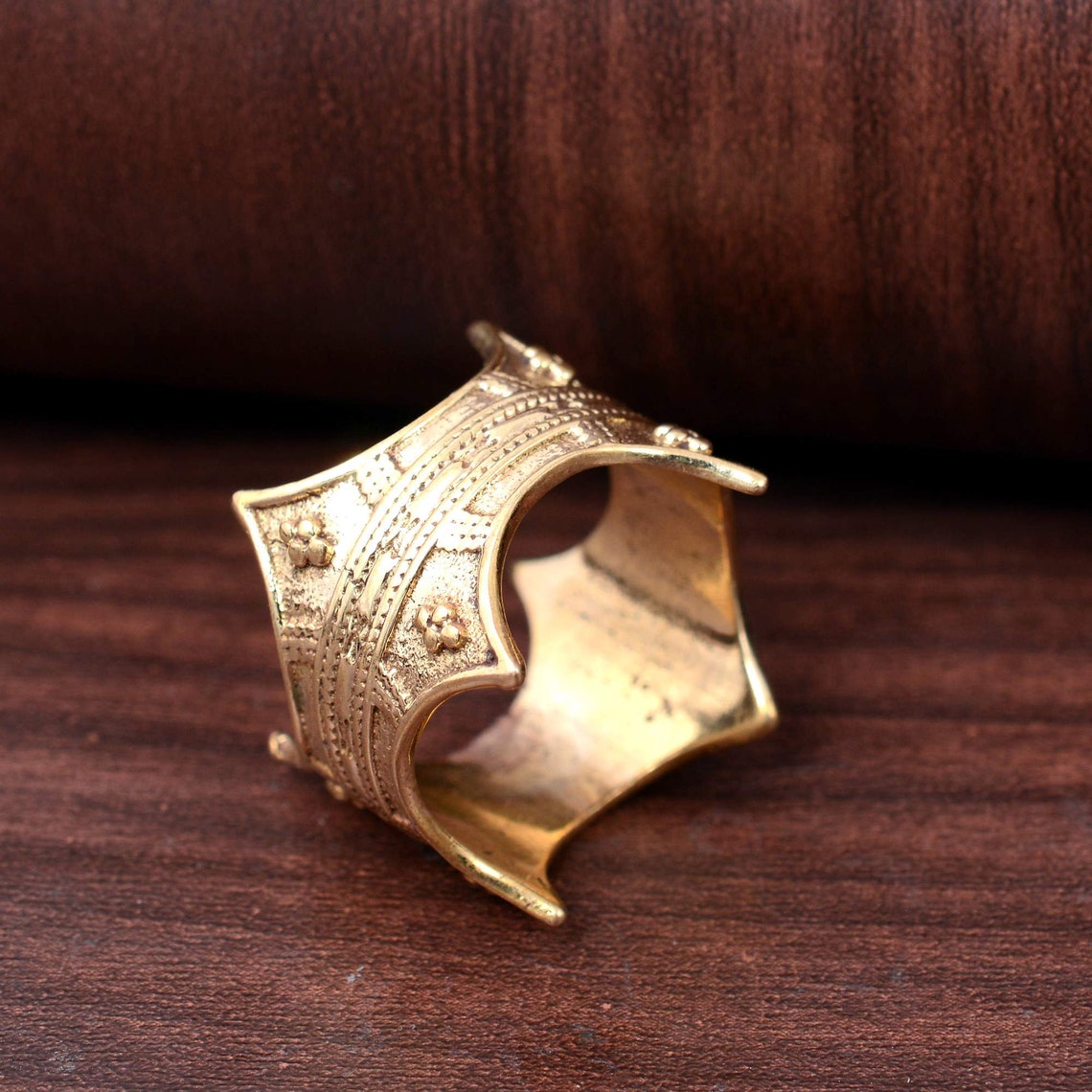 Crown Ring Solid Yellow Gold Crown Ring Crown Stacker Queen - Etsy