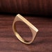Square Ring, Stacking Ring, Modern Ring, Brass Geometric Ring, Square ...