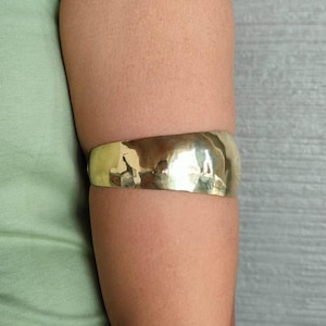 Brass Arm Cuff, Upper Arm Band, Wide Cuff Bracelet, Upper Arm Cuff ...