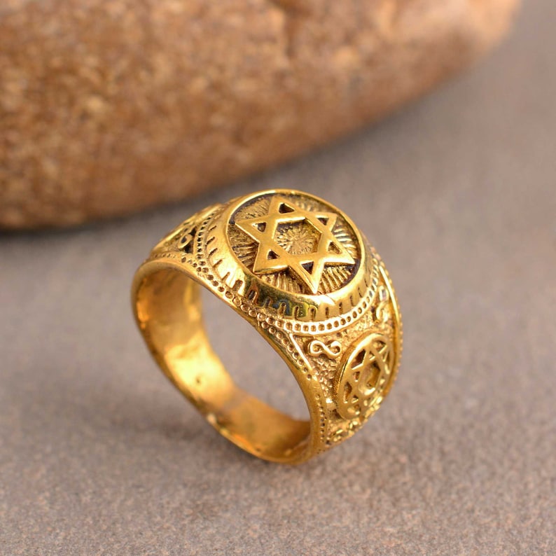Jewish Star Ring Star of David Ring Handmade Jewelry Gold - Etsy