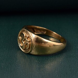 Om Ring, Brass Ring, Ohm Ring, Om Signet Ring, Vintage Ring, Dainty ...