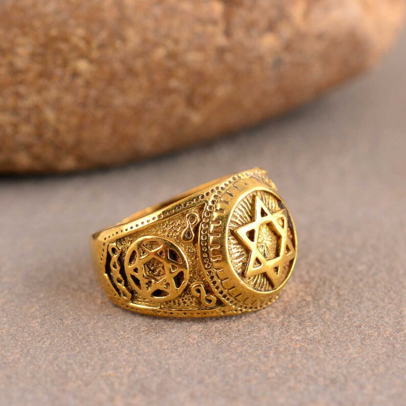 Jewish Star Ring Star of David Ring Handmade Jewelry Gold - Etsy
