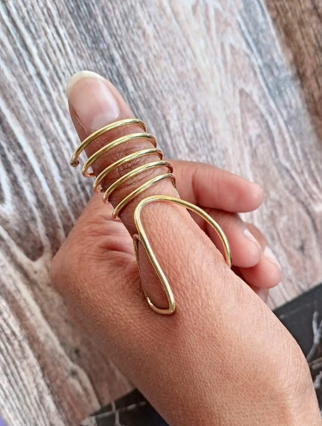 Arthritis Brass Ring Splint Knuckle Ring Arthritis Finger - Etsy