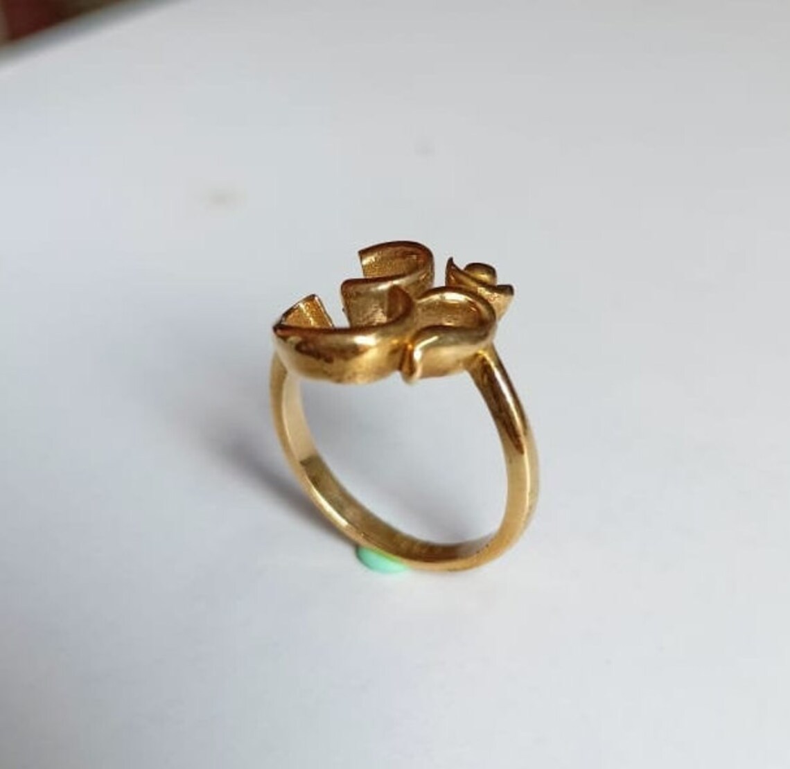 Om Ring Brass Ring Ohm Ring Designer Brass Ring Vintage | Etsy