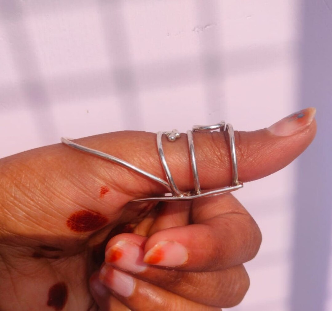 Thumb Splint Brass & Silver Ring, MCP Hyperextension Splint, Arthritis ...