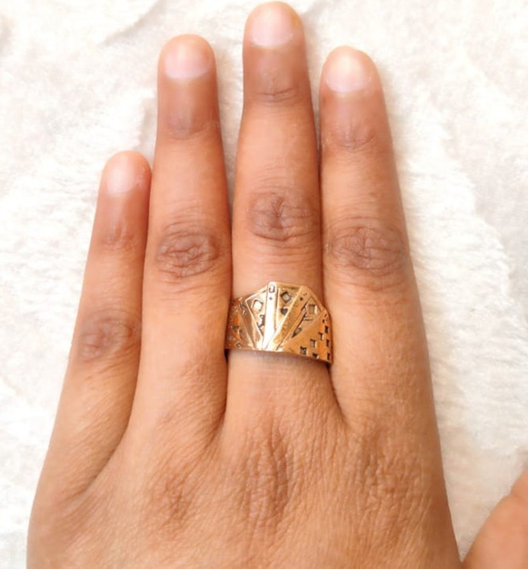 Playing Cards Ring Poker Ring Adjustable Cards Streetwear Statement ...