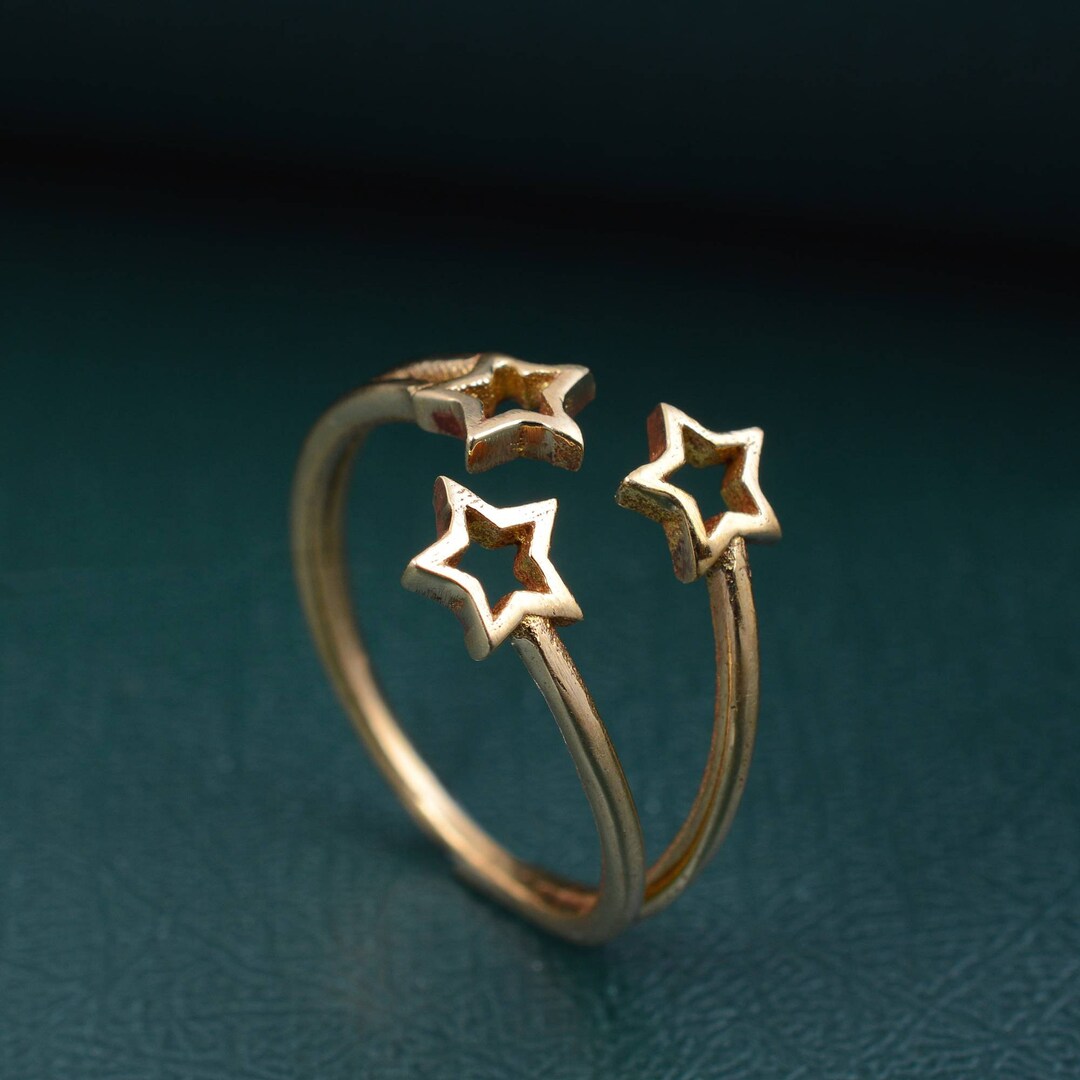 Open Star Ring Star Stacking Ring Minimalist Dainty Ring - Etsy