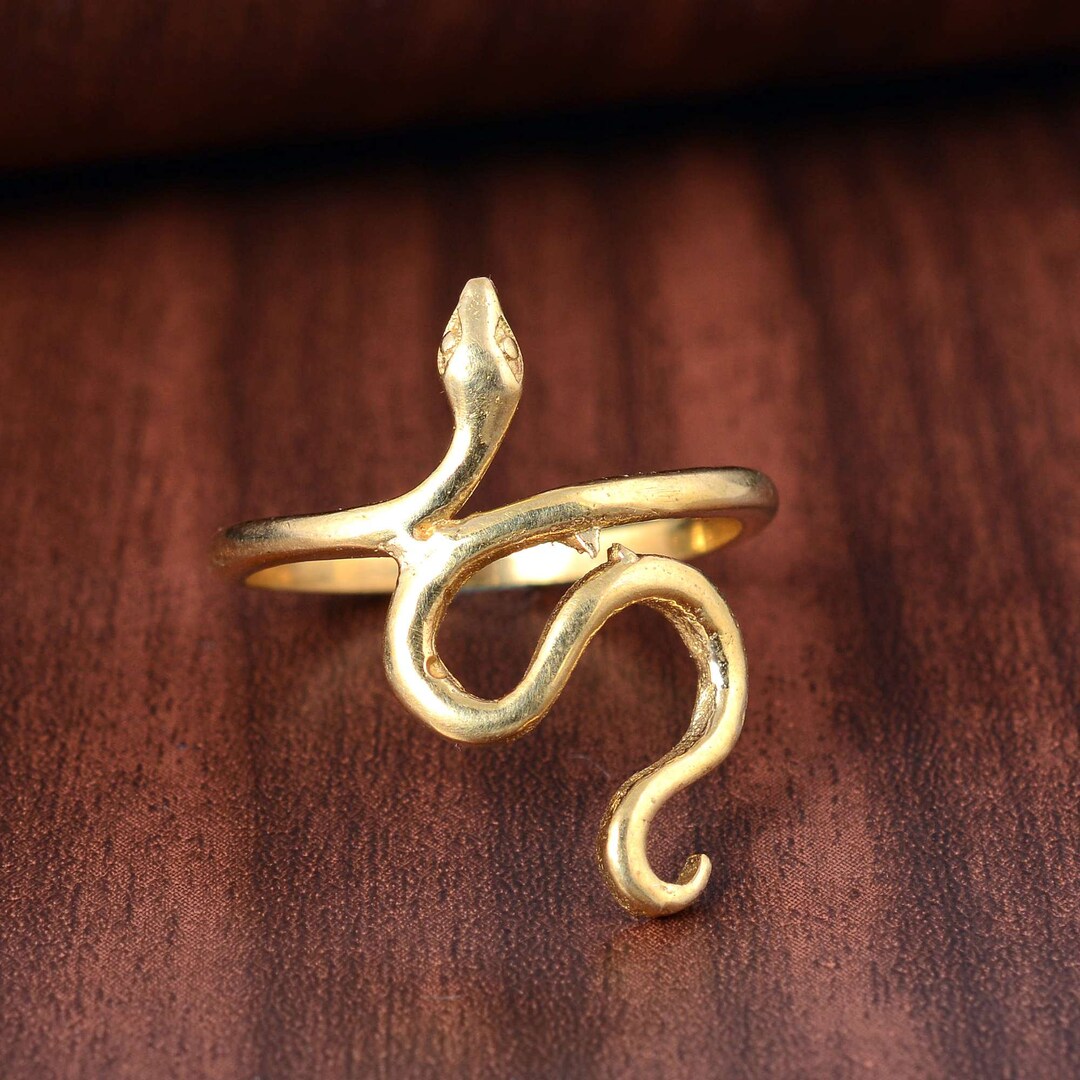 Gold Snake Ring, Statement Ring, Snake Ring, Bohemian Ring, Serpent ...