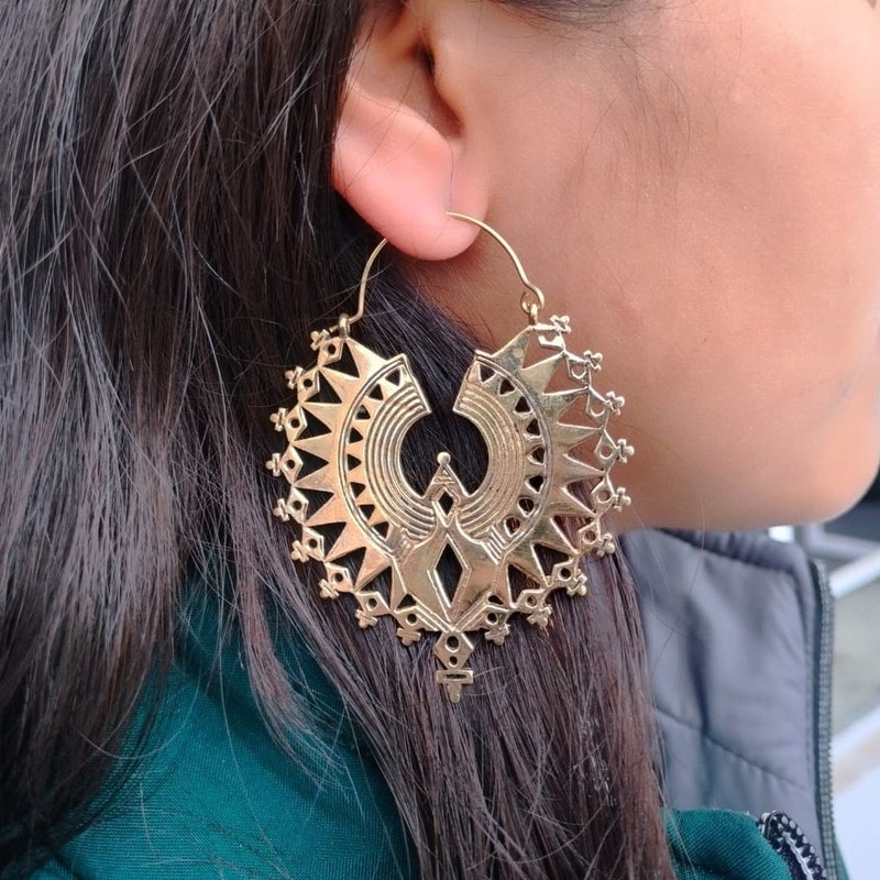 Big Round Earrings - Etsy