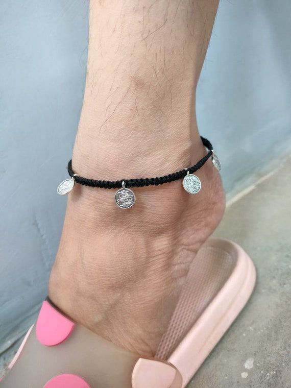 Black rope anklet store