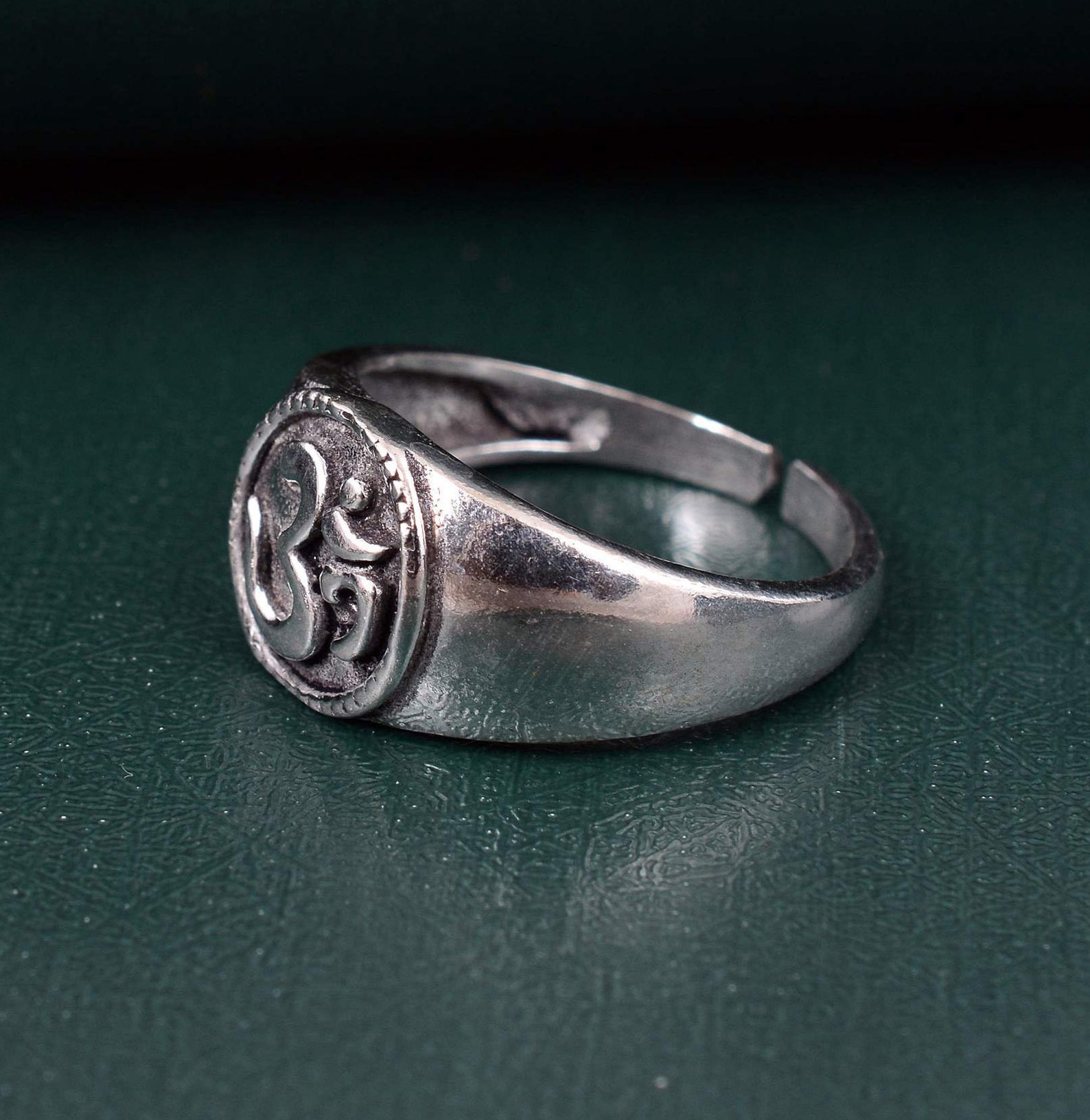 Om Ring Brass Ring Ohm Ring Om Signet Ring Vintage Ring - Etsy